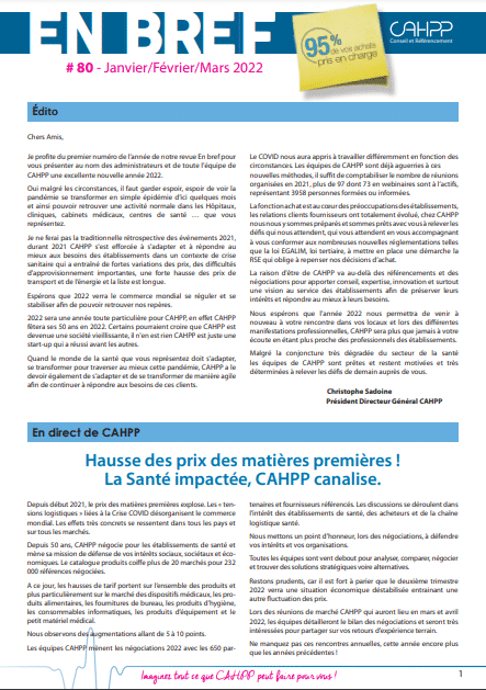 En Bref 80, l’actualité CAHPP et de ses adhérents – CAHPP