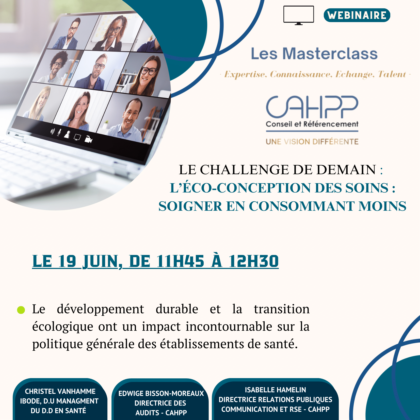 2265 – Masterclass : L’éco-conception des soins – Webinaire – CAHPP
